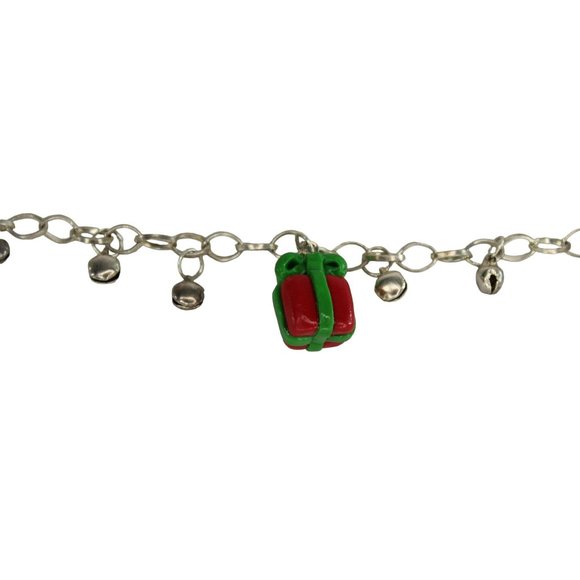 Jewelry | Christmas Charm Bracelet Present Holiday Red Green Silvertone ...